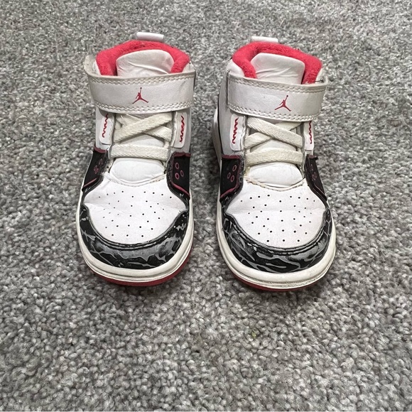 Jordan | Shoes | Jordan Sneakers Baby Girls 6c White Black Pink ...